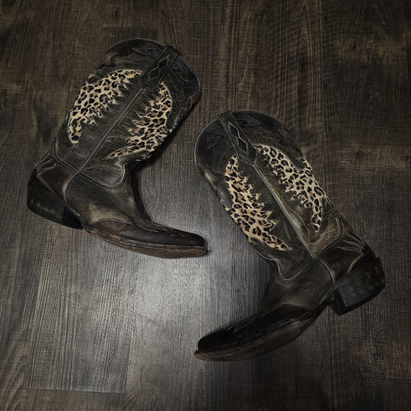 Johnny Ringo | Shoes | Johnny Ringo Leopard Print Cowboy Boots | Poshmark